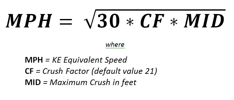 A Method to Calculate Speed From Crush | Expert Witness Services, Inc